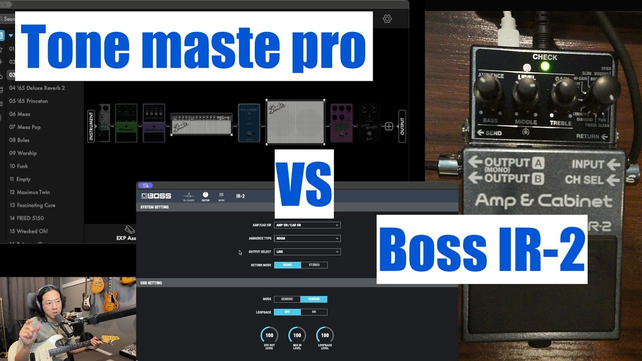 Tone master Pro VS Boss IR-2 - YouTube