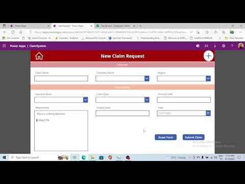Header Component in PowerApps - Claim Request System Part 3 - YouTube