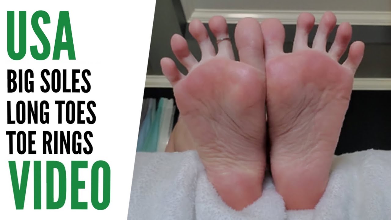 American Big Soles Whit Toe Open Wide And Toe Rings (FREE VIDEO) - YouTube