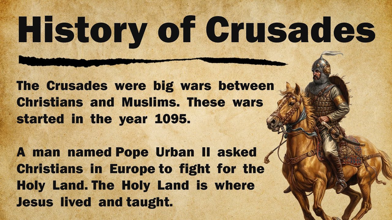 History of the Crusades || Learn English Through Story 📖 Level 3 Graded ...