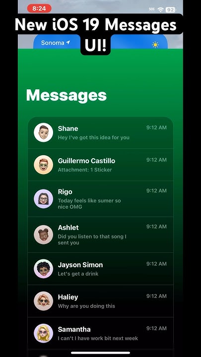 New iOS 19 Messages UI! #ios19demo #ios19 #uidesign #ui #message # ...