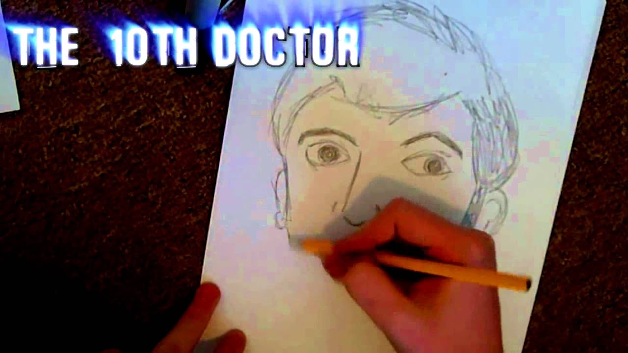 DOCTOR WHO Drawings- 9th - 10th Doctors - YouTube