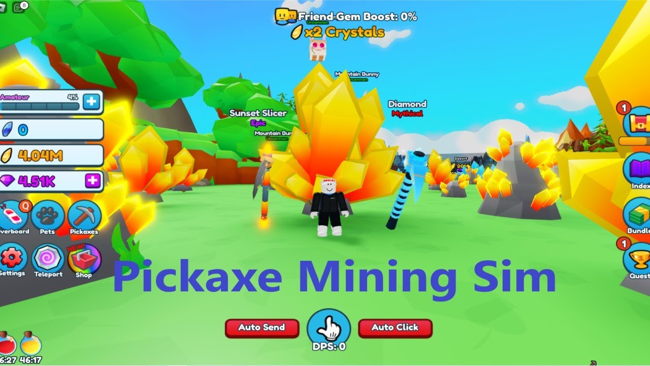 Pickaxe Mining Simulator Roblox Game Play - YouTube