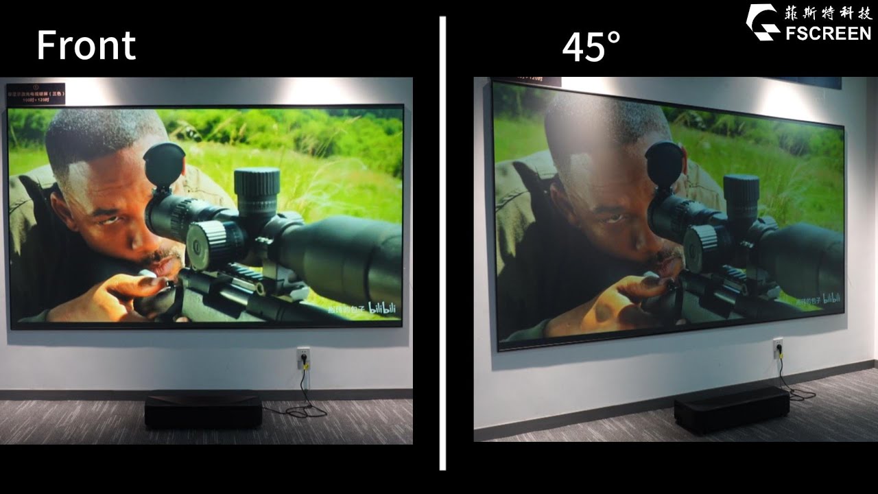 【4K 60FPS】Fscreen Fresnel ALR Projection Screen Viewing Angle Frontal ...