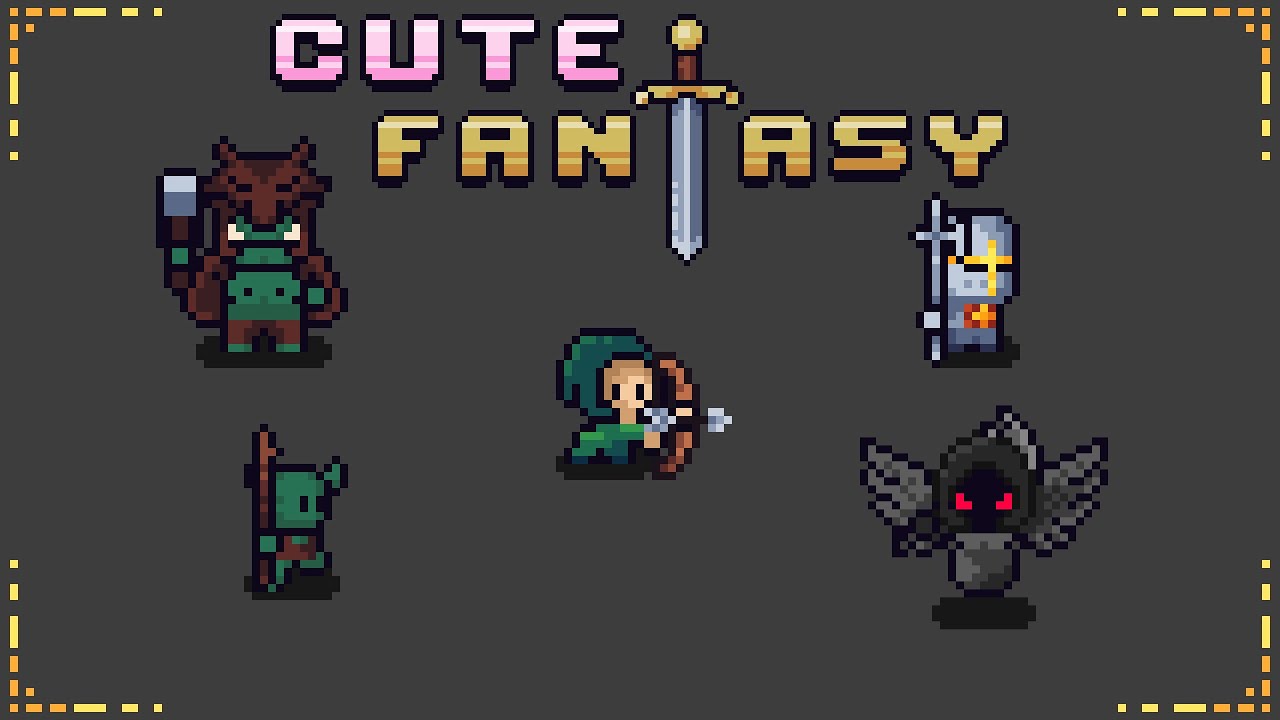 Cute Fantasy Characters - 16x16 Pixel art. - YouTube