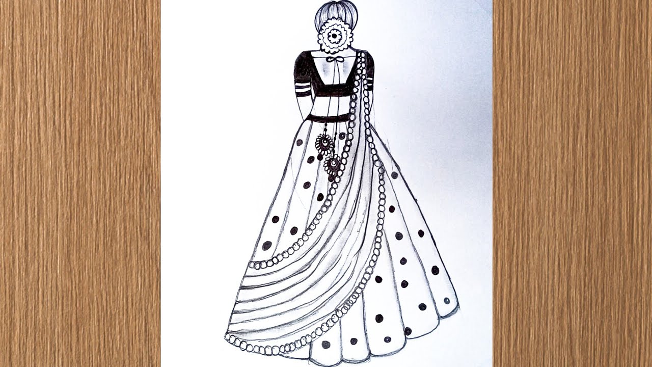 How to Draw a Girl with Lehenga | drawing girl | How to Draw a Girl ...