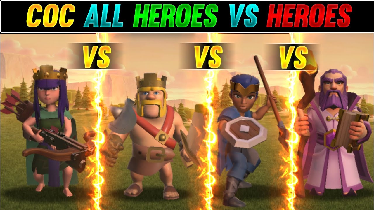 coc all heroes vs heroes 😱 #coc #gaming - YouTube