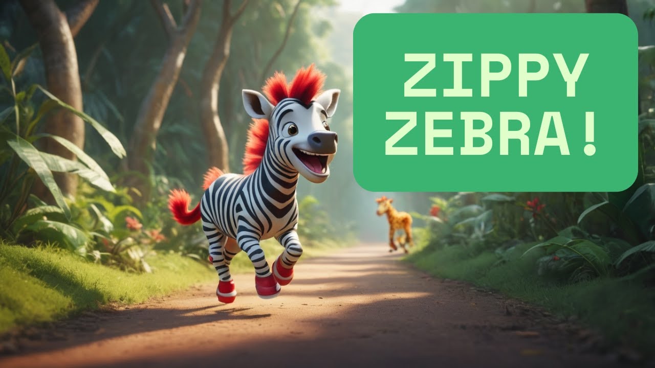 Zippy Zebra | Fun Animal Song for Toddlers | Jungle Race Rhymes - YouTube