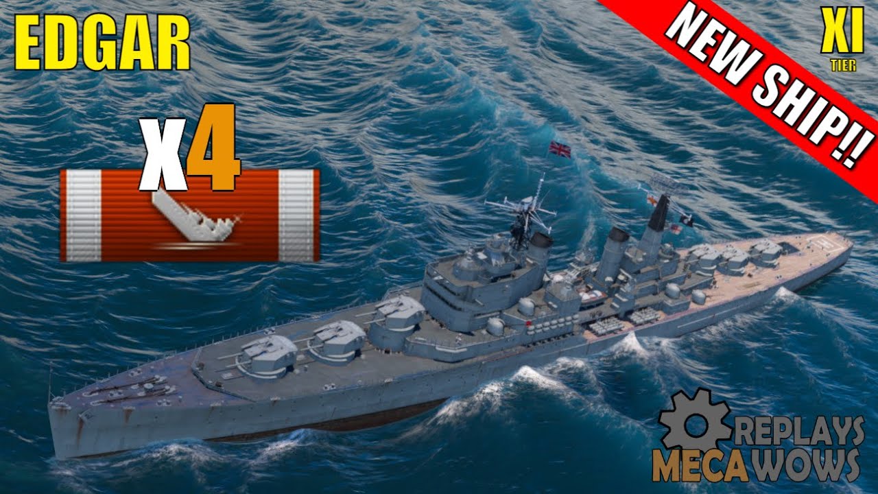SUPERSHIP Edgar 4 Kills & 216k Damage | World of Warships Gameplay ...