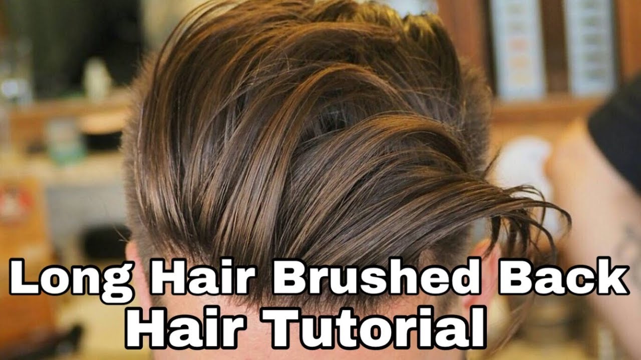 Long Hair Brushed Back Hair Tutorial - YouTube