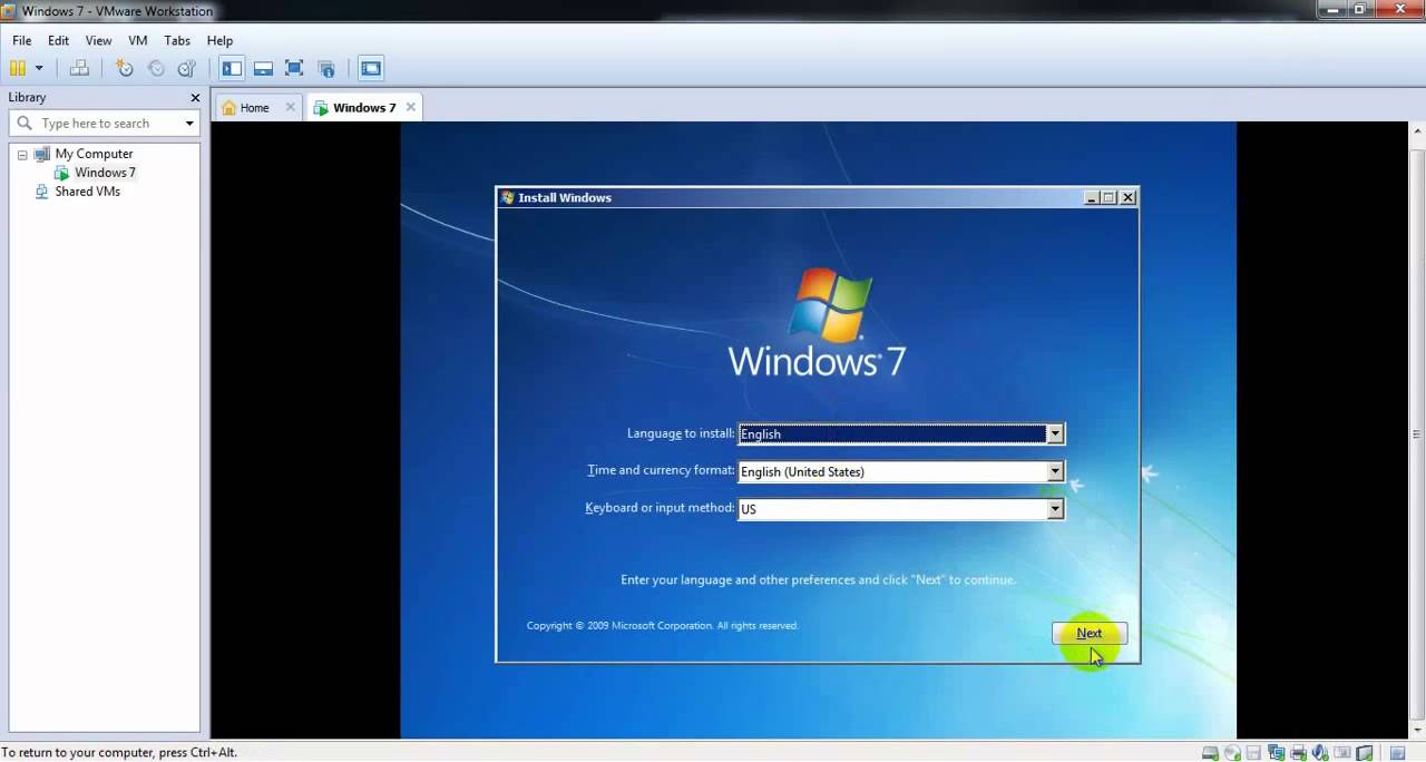 Installation Windows 7 on VMware Workstations with boot from USB BKHN ...
