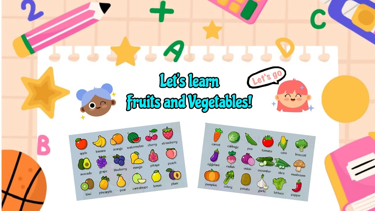 Fruits and Vegetables | Fun Learning fruits and vegetables| for kids ...