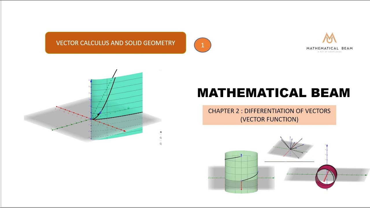 Lecture 1: part 2:Differentiation of Vectors - YouTube