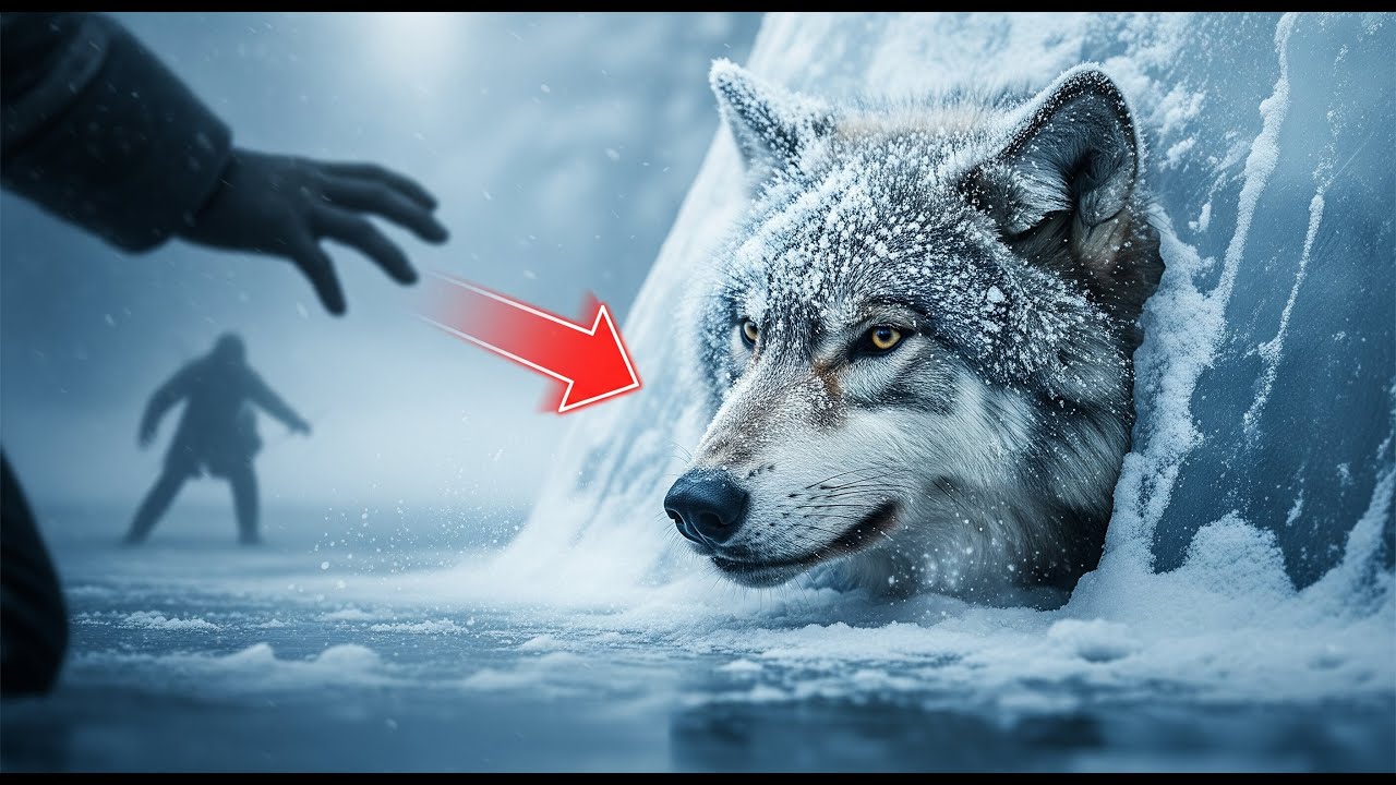 Hunter Finds Frozen Wolf | Frozen Wolf Rescue Story - YouTube