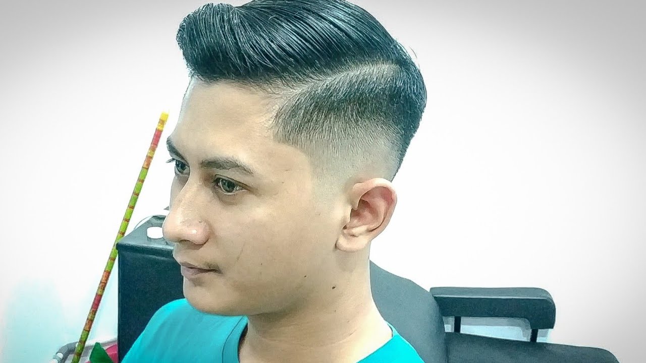 middle fade haircut - cukur simple & keren - YouTube