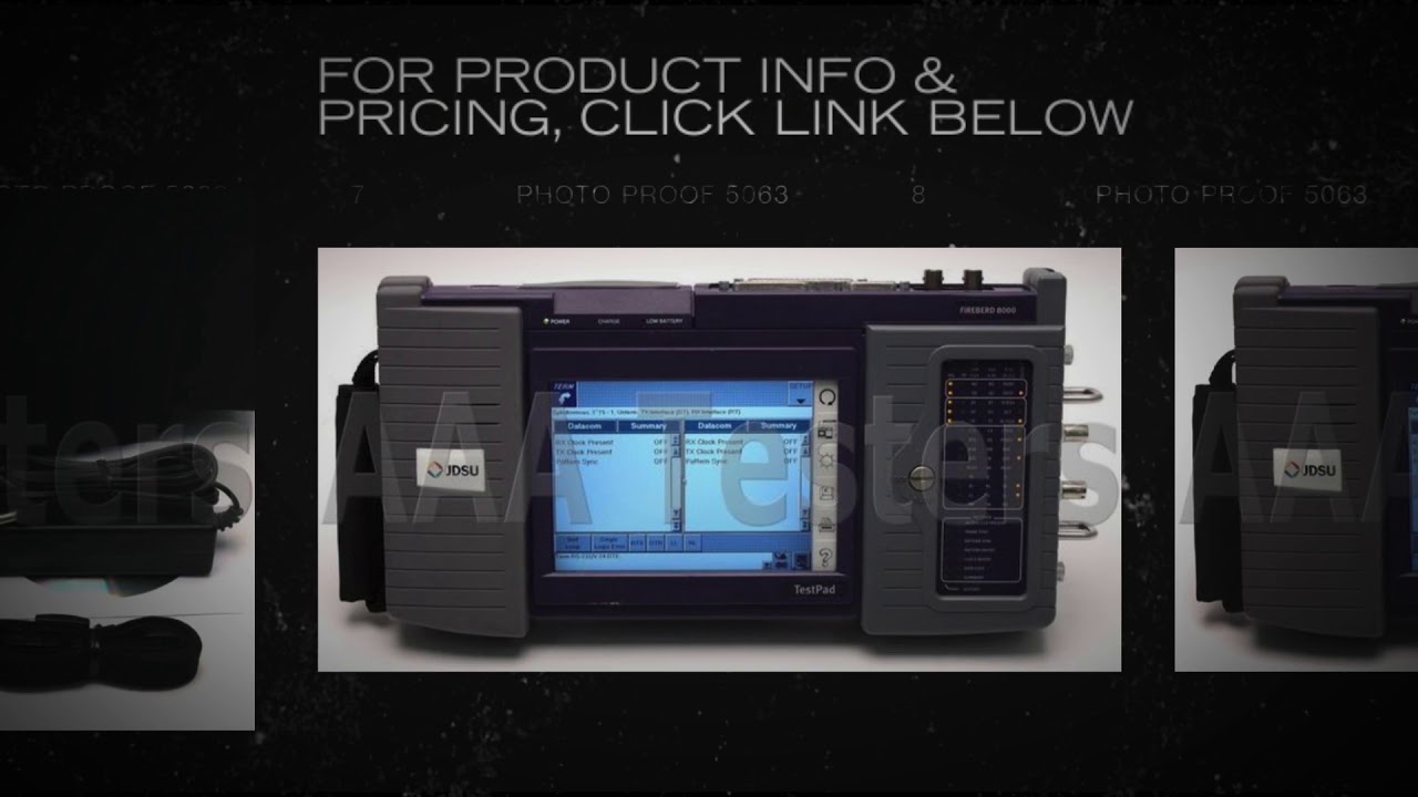JDSU TestPad FST-2000 w Fireberd8000 FB8000-DPH - YouTube