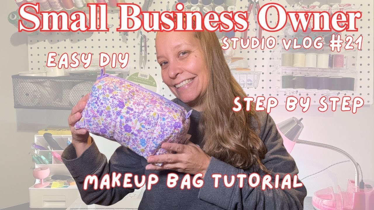 🧵 DIY Quilted Makeup Bag Tutorial | Step-by-Step Sewing for Beginners 💄 ...