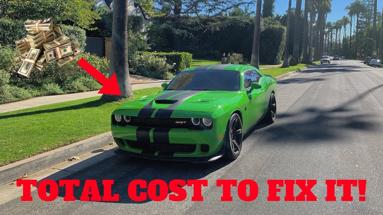 I FINALLY FIXED MY CRASHED HELLCAT! *TOTAL COST* - YouTube