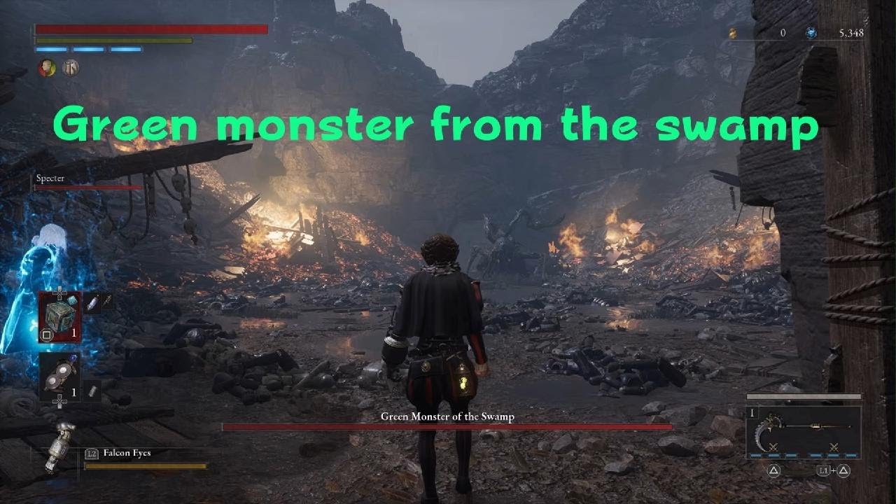 Lies of P The Green monster from the swamp BOSS FIGHT - YouTube