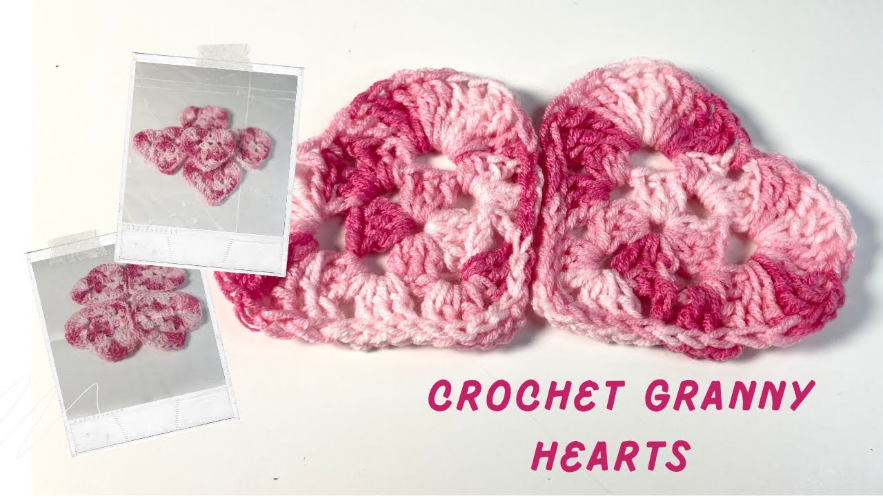 How to crochet a granny heart - YouTube