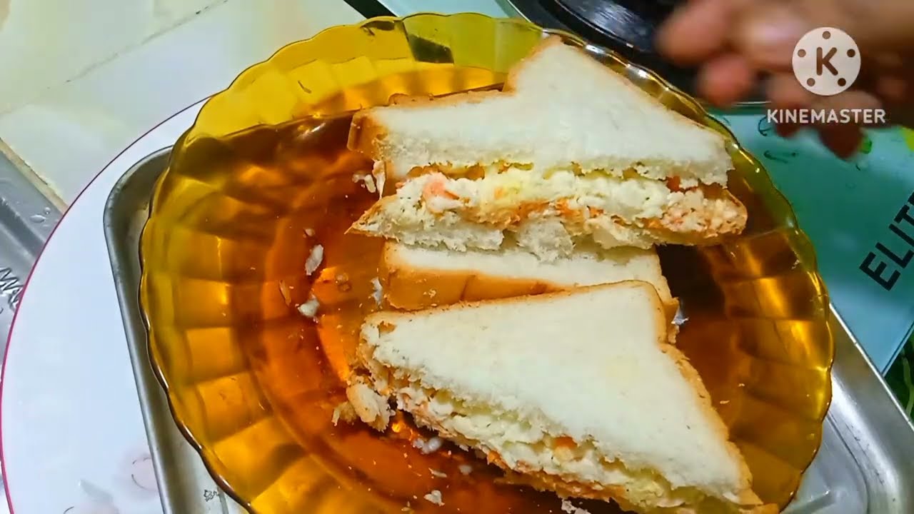 Easy breakfast for my children,, easy chess sandwich recipe,,egg ...