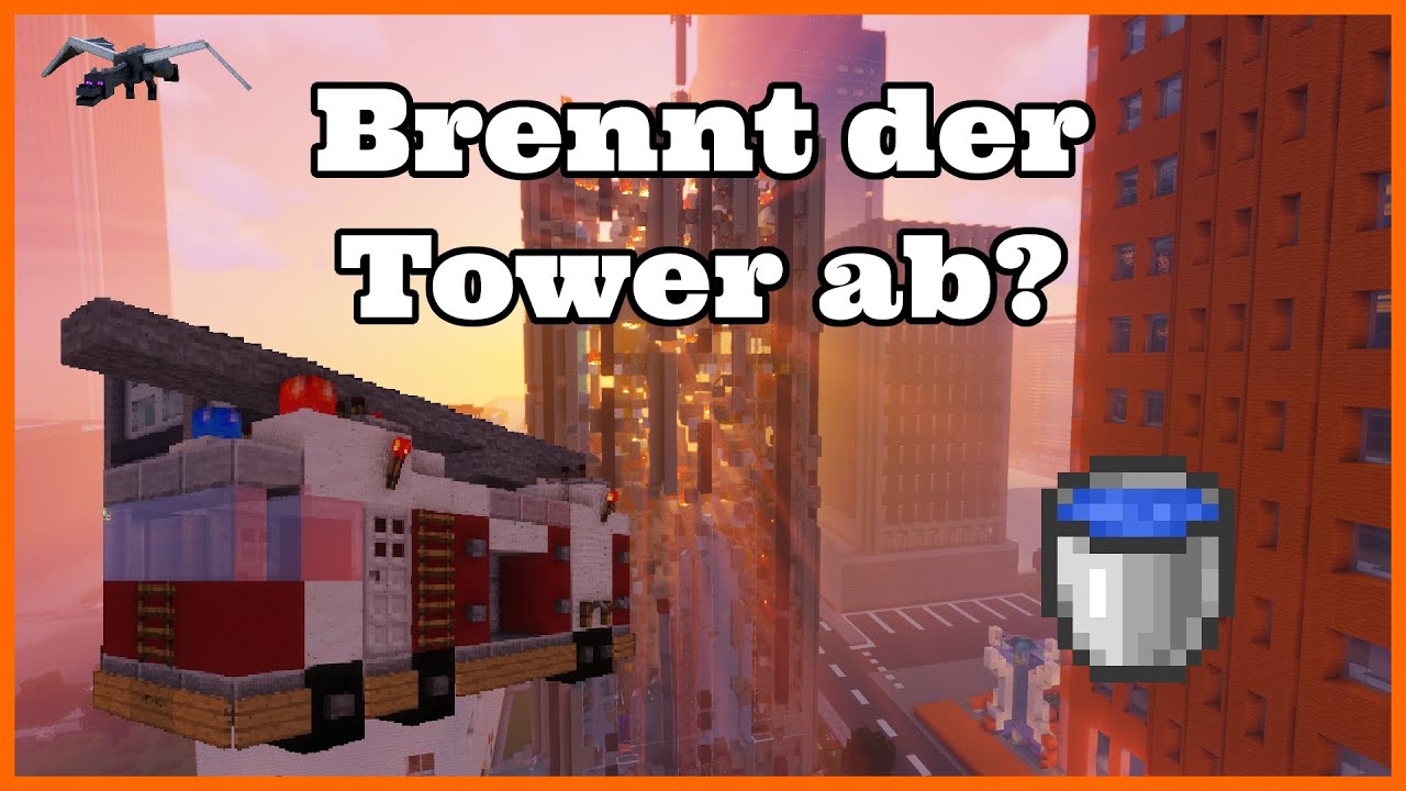 Brennendes Gebäude löschen | Minecraft Feuerwehr | Einsatz #1 - YouTube