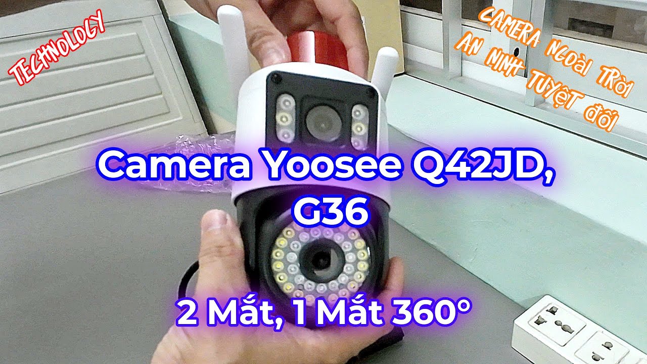 Camera yoosee 2 mắt Q42JD G36 ngoài trời quan sát toàn cảnh an ninh ...