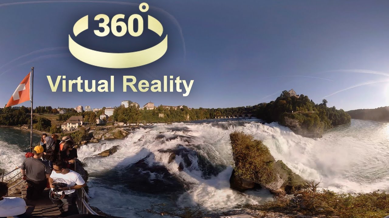 The waterfall Rheinfall in Virtual Reality - 360 degrees video - YouTube
