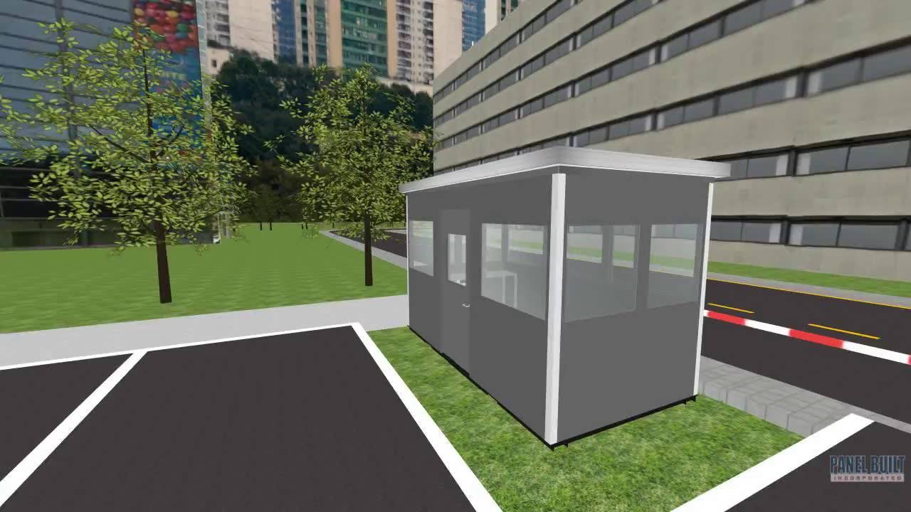 8'x12' Guard Booth as Access Control Point - YouTube