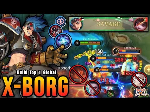 X-BORG EXP LANE || X-BORG BEST BUILD 2024 AND EMBLEM || X-BORG GAMEPLAY ...