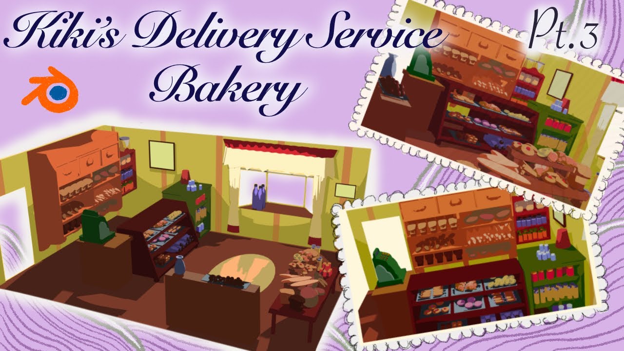 [Beginner Blender] Making The Bakery in Kiki’s Delivery Service (2D+3D ...