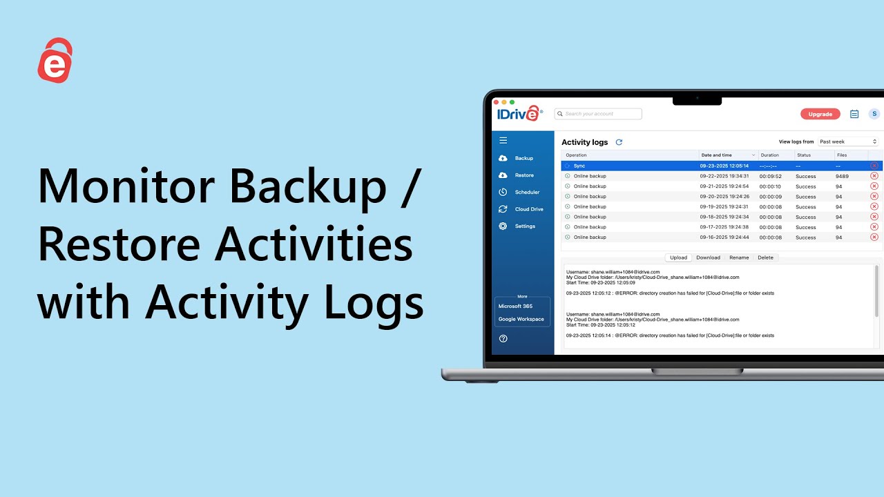 How to Monitor Backup/Restore Activities | Activity Logs - YouTube