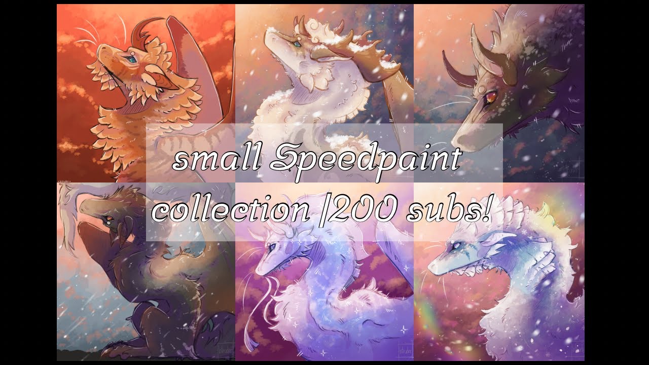 Dragon Speedpaint collection | 200 subs!💖 - YouTube
