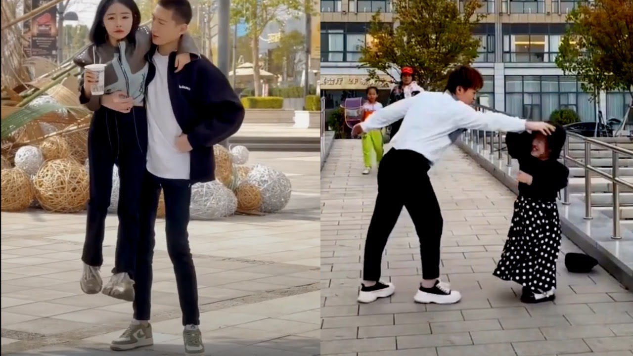 Funny moments with tall boyfriend short girlfriend#Sweet Couple#tiktok ...