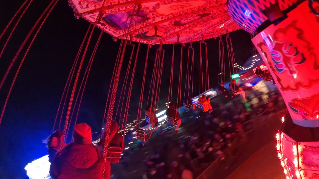 Wave Swinger- (Elmer Bell) onride Enchanted Winter Garden Antrim December 2024 - YouTube