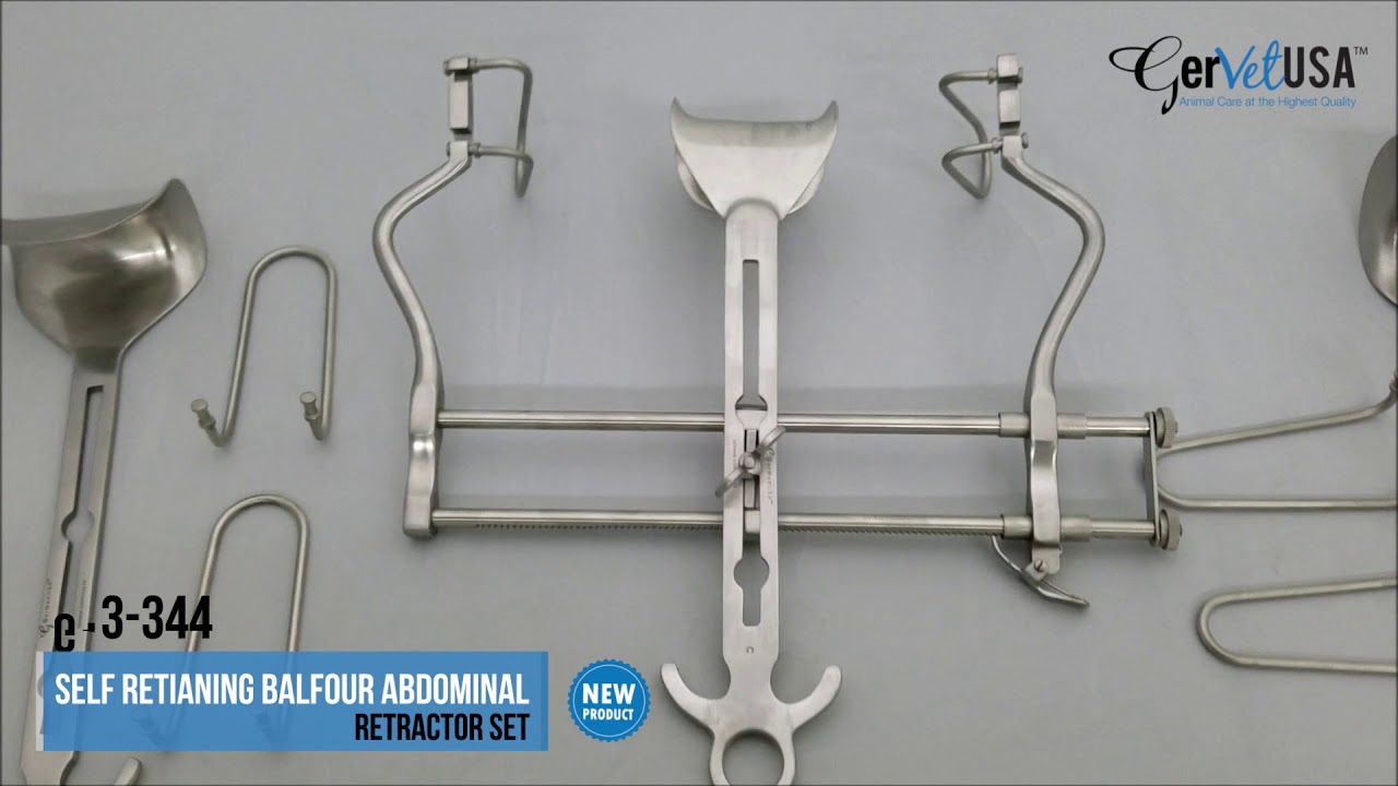 Balfour Abdominal Retractor Self Retaining Adjustable | GerVetUSA - YouTube
