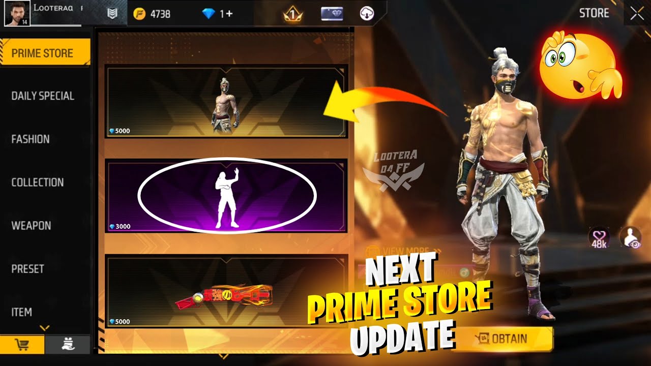Prime Store Next Rewards 🤯💥| Lol Emote Return, Cobra Mp40 Return | Free ...