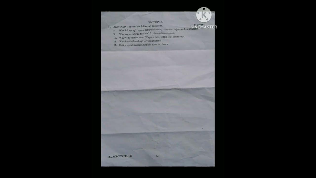 Bsc 3rd sem computer science object oriented programming using java 2025/like#share#subscribe ...