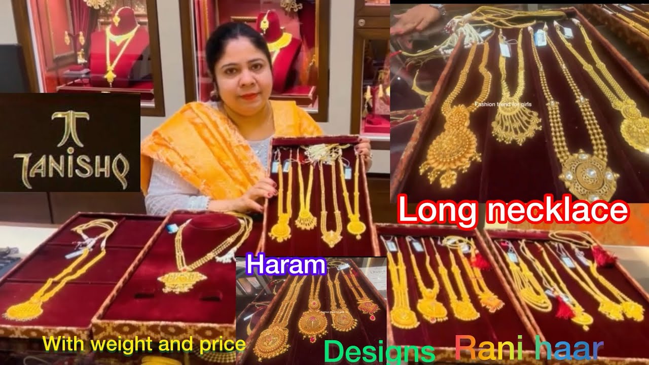 Tanishq Rani haar collection with weight and price | long necklace ...