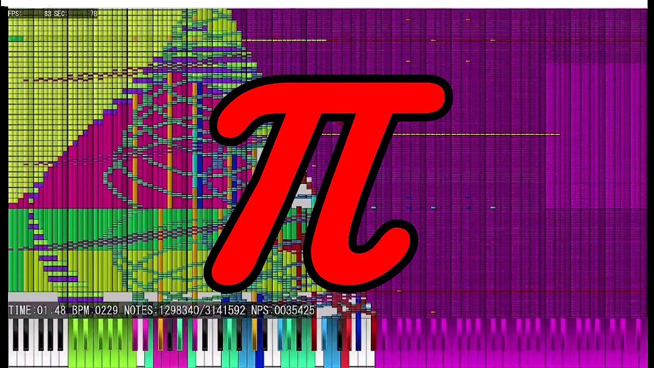 [Black MIDI] Pi π song notes : 3,141,592 (Revenge) - YouTube