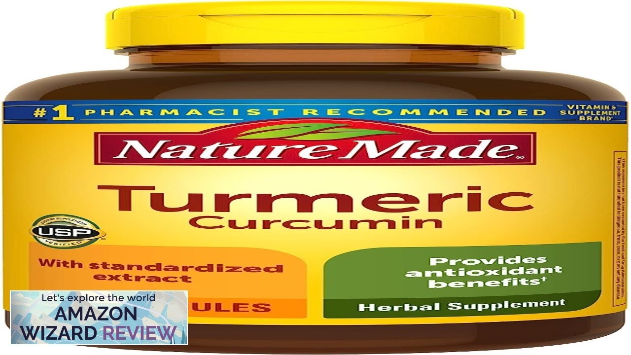 Nature Made Turmeric Curcumin 500 mg Herbal Supplement for Antioxidant ...