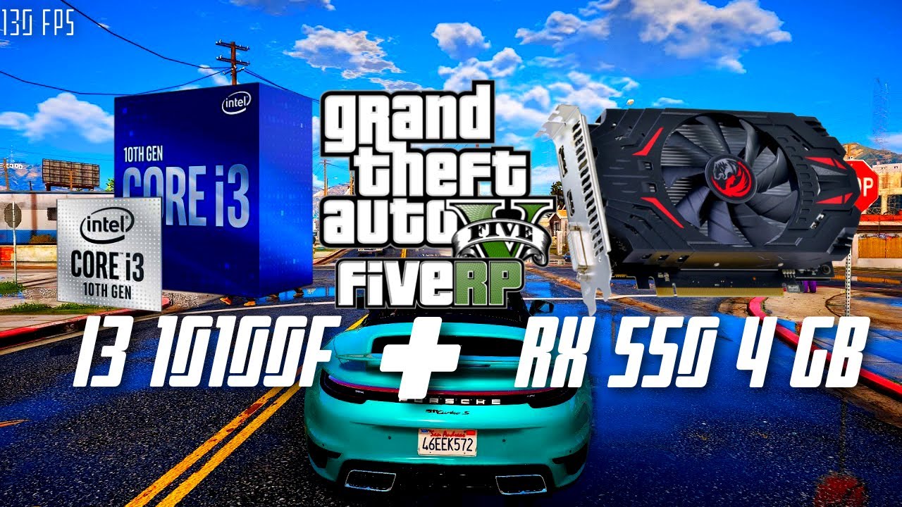 RX 550 4GB + I3 10100F GTA RP FIVEM TESTANDO TUDO NO MAXIMO E NO MINIMO ...