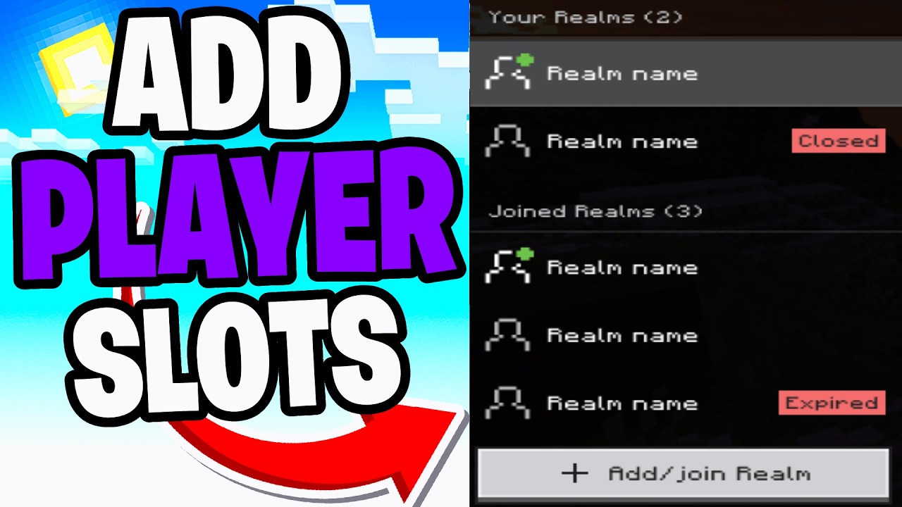 How To Add More Player Slots In Minecraft Realm! - Tutorial - YouTube