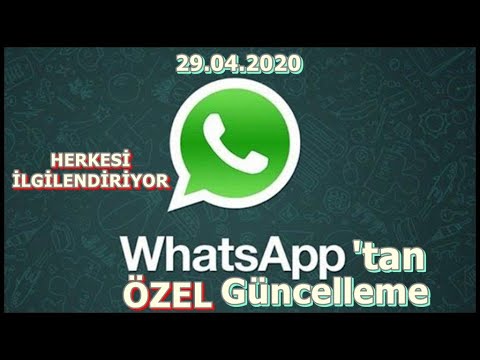 WHATSAPP'IN YENİ ÖZELLİĞİ  ÖZEL GÜNCELLEME