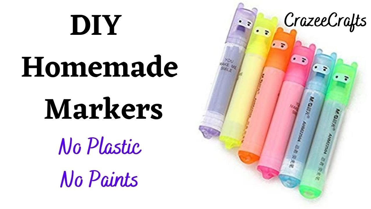 DIY Homemade Markers Cheap School Supplies Diy Ideas CrazeeCrafts YouTube diy-homemade-markers-cheap-school-supplies-diy-ideas-crazeecrafts-youtube