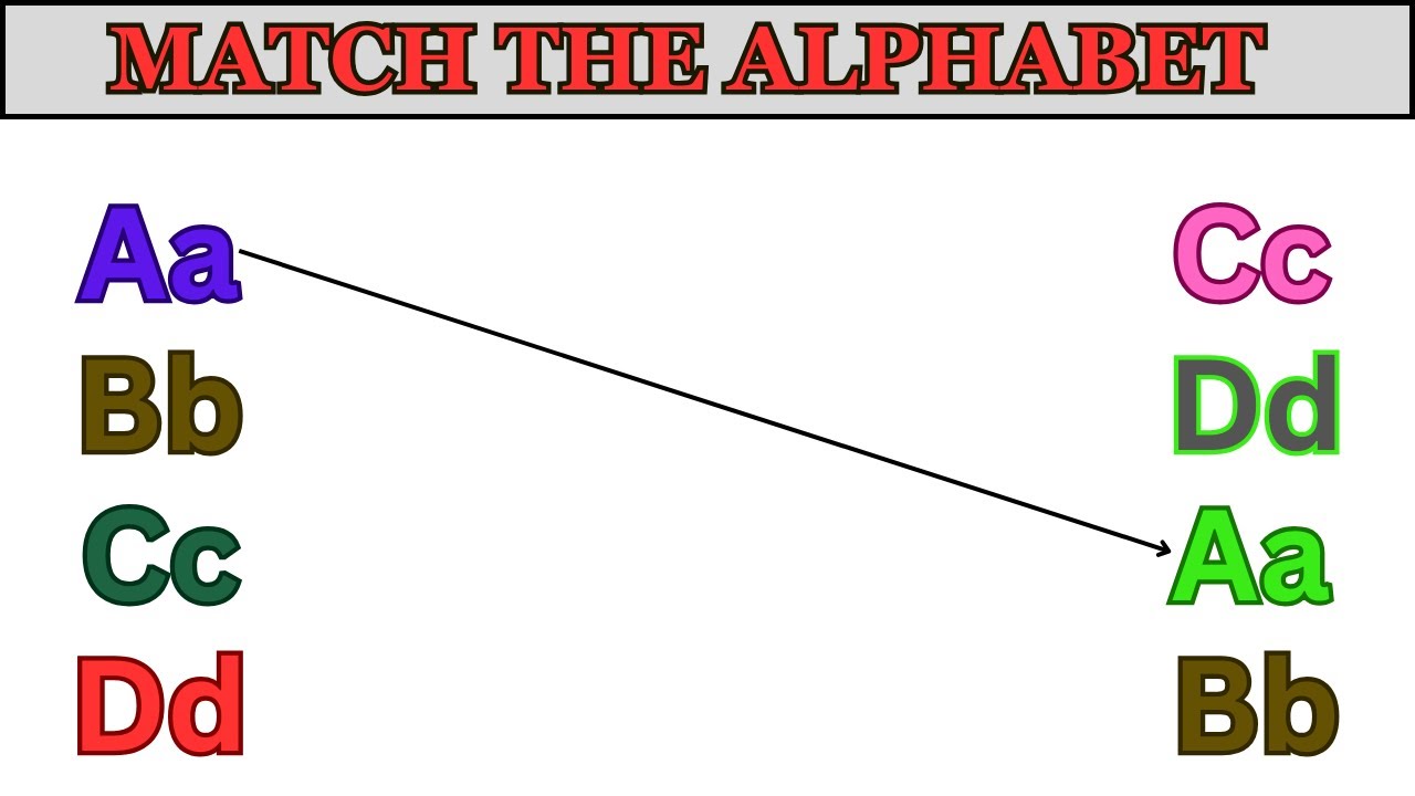 ABCD matching | lkg class English Worksheets | match the letters with ...