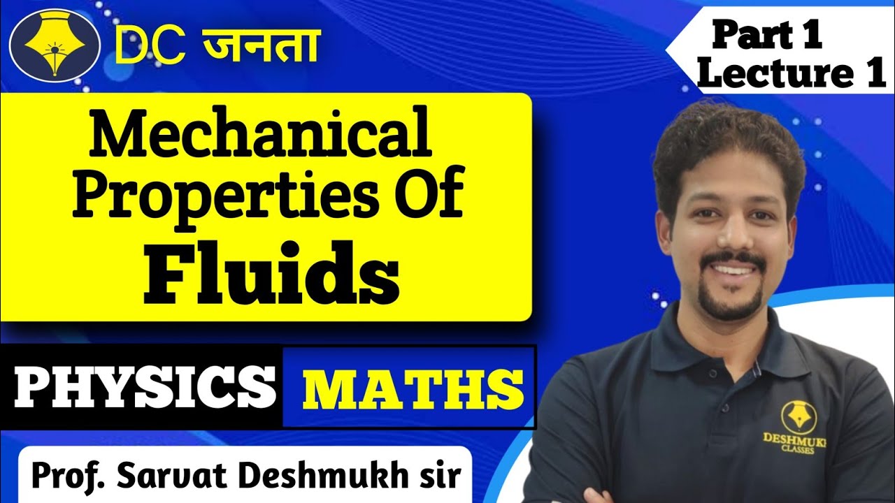 Mechanical Properties Of Fluids | part 1 | lecture 1 - YouTube