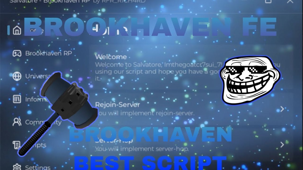 Brookhaven Troll Script SALVATORE Hub Auto Unban | Delta, arceusx ...