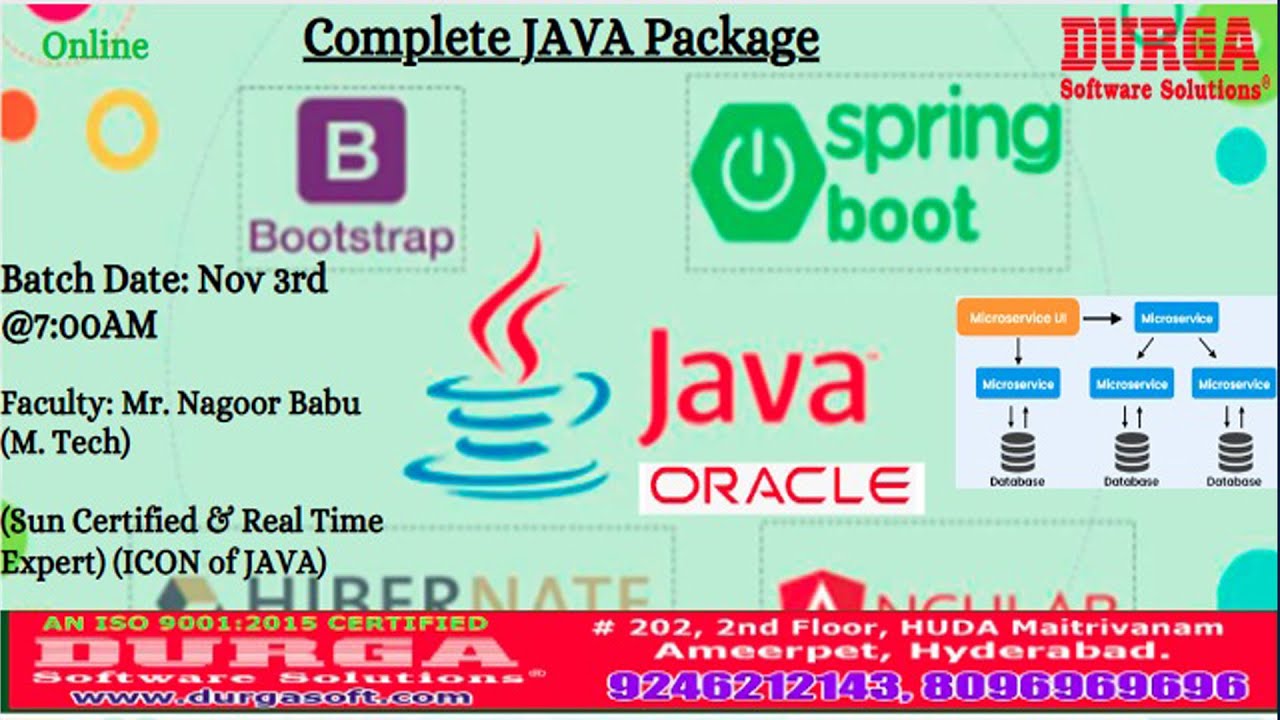 Complete Java Package Online Training @ DURGASOFT - YouTube