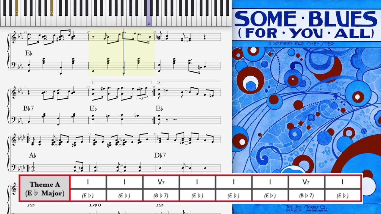 Blues Rag (Chord Progression) by Theron C. Bennett, 1916 - YouTube